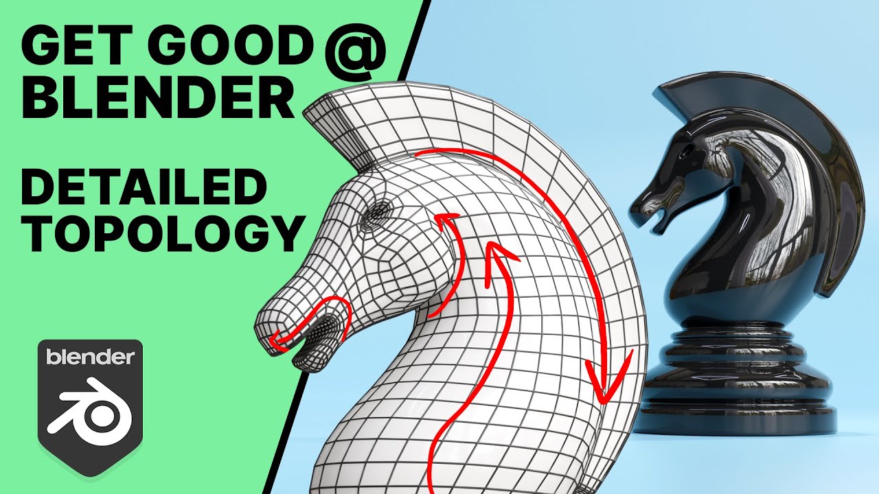 Get Good at Blender - Advanced Topology - The Knight - Game Dev Daily - By GameDevTV