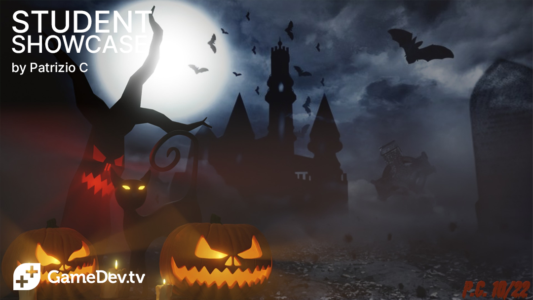 Student Showcase - Halloween Scene - Game Dev Daily - By GameDevTV